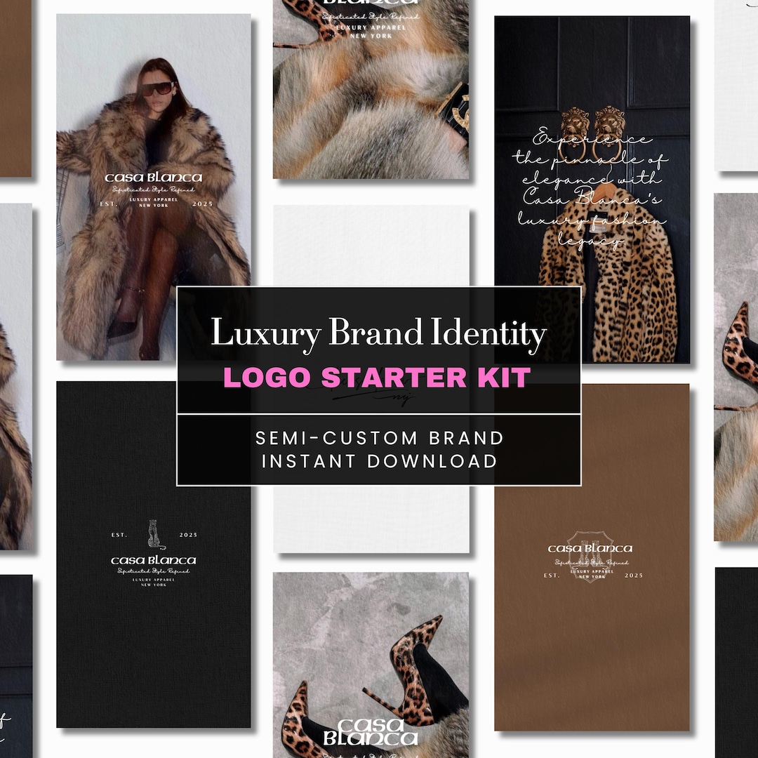 Luxury Brand Identity Logo Starter Kit | Feminine Branding Design ...