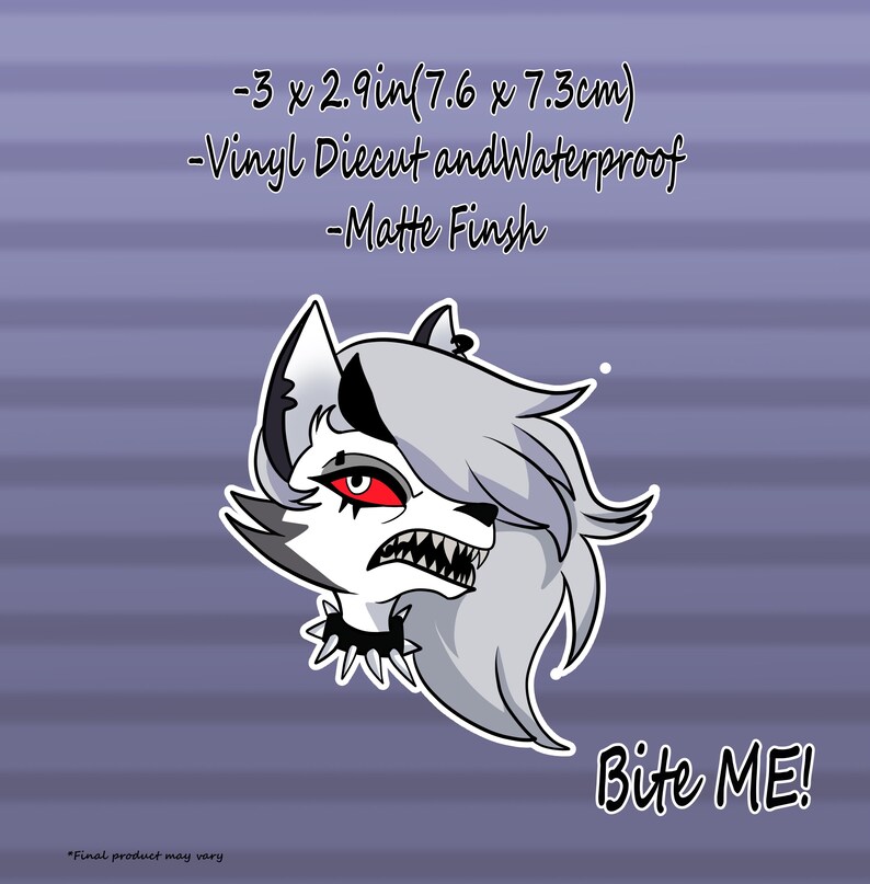 Helluvaboss BITE ME Loona Diecut Stickers - Etsy