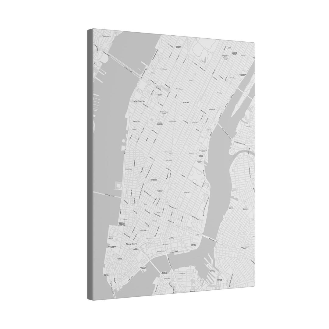 Custom Paintable City Street Map on Canvas Fill Your Adventures 12x16 ...