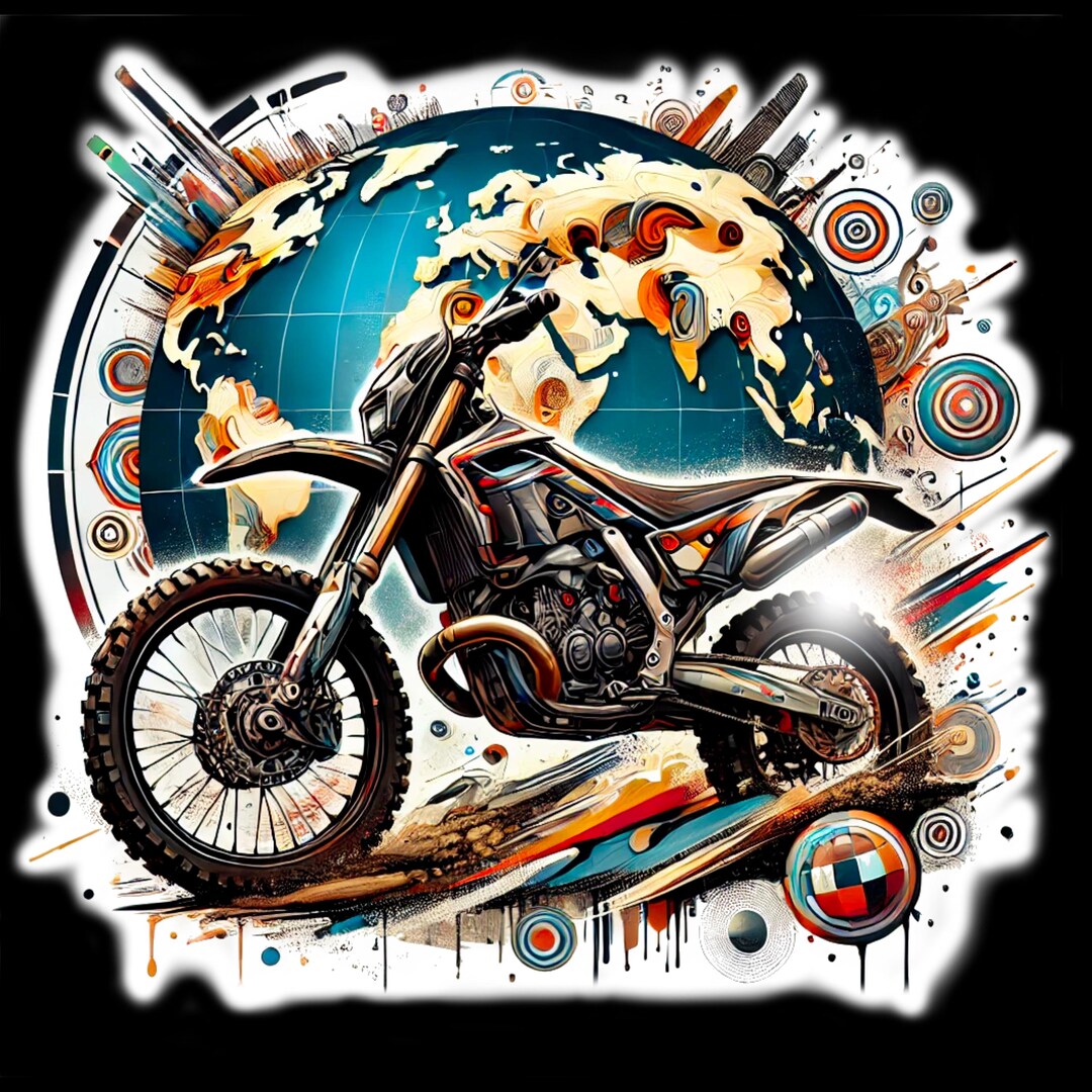 Motorcycle, Compass, Word Png Image High Quality Art Print - Etsy