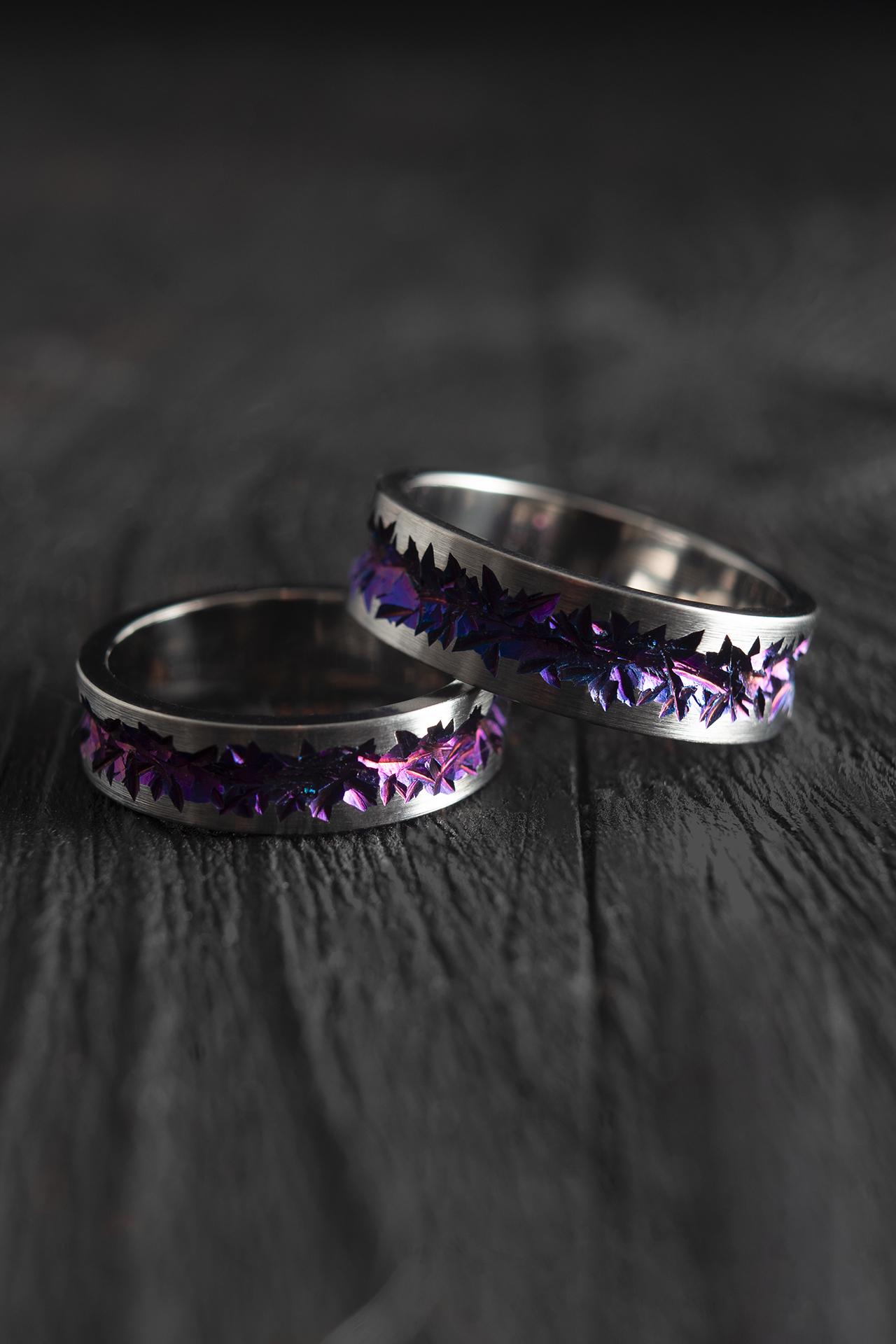 Titanium Wedding Rings Bright Rings Minimalistic Glossy Rings Durable ...