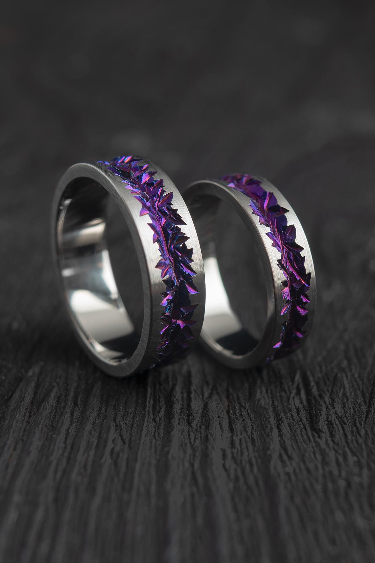 Titanium Wedding Rings Bright Rings Minimalistic Glossy Rings Durable ...