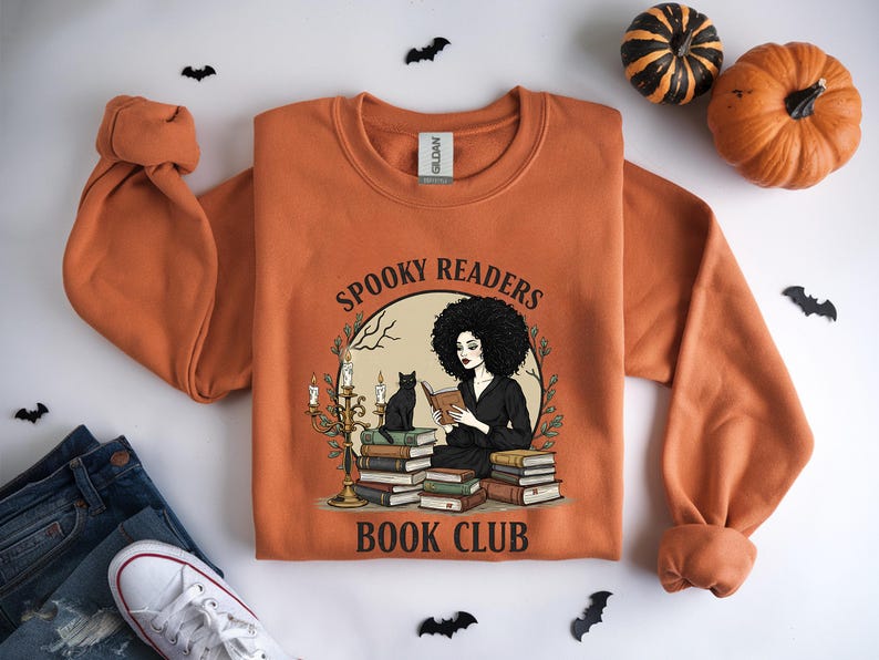 Spooky Readers Book Club Sweatshirt, Booklovers Gift, Halloween ...