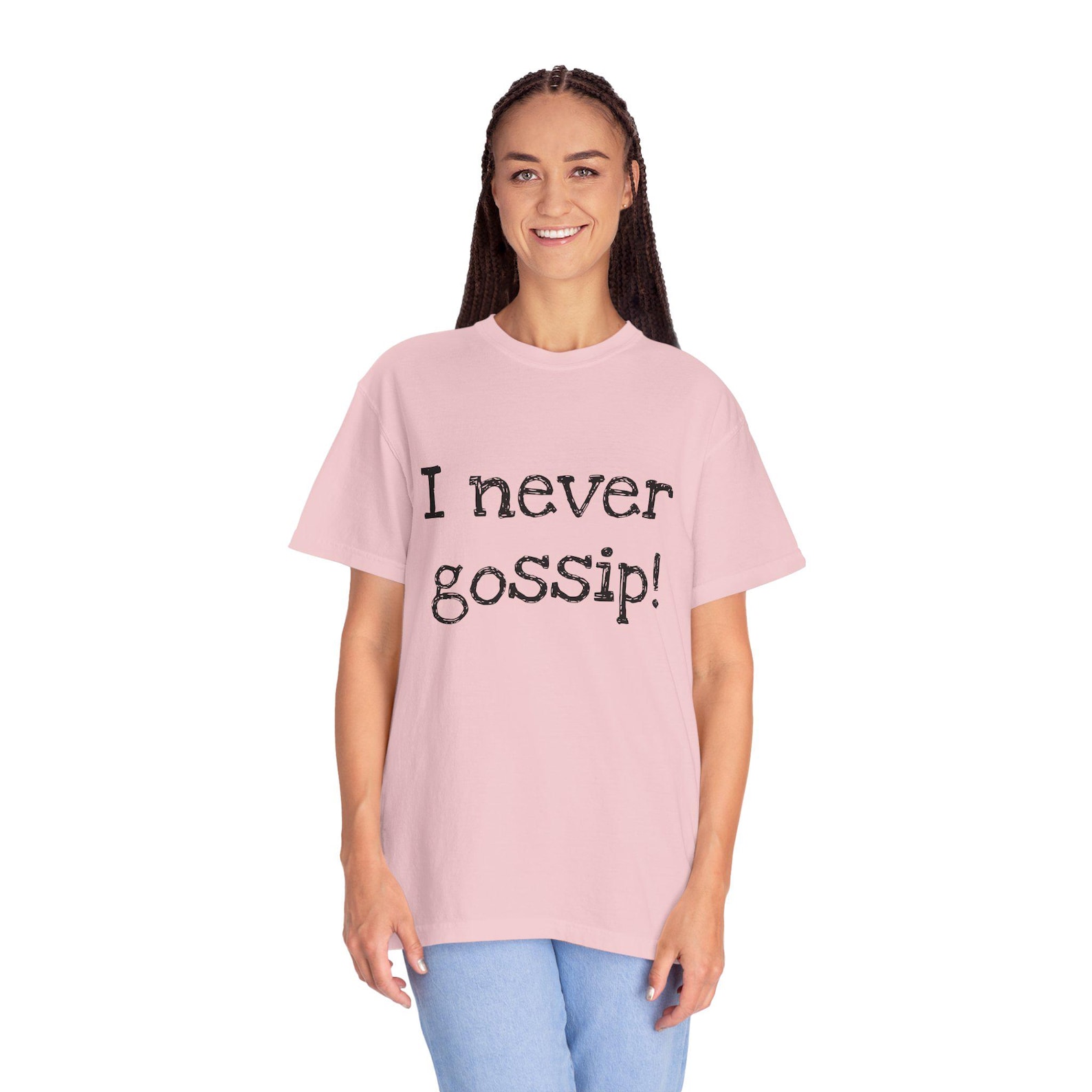 White Lie Funny Party Shirt, I Never Gossip Tee, Humorous Graphic ...