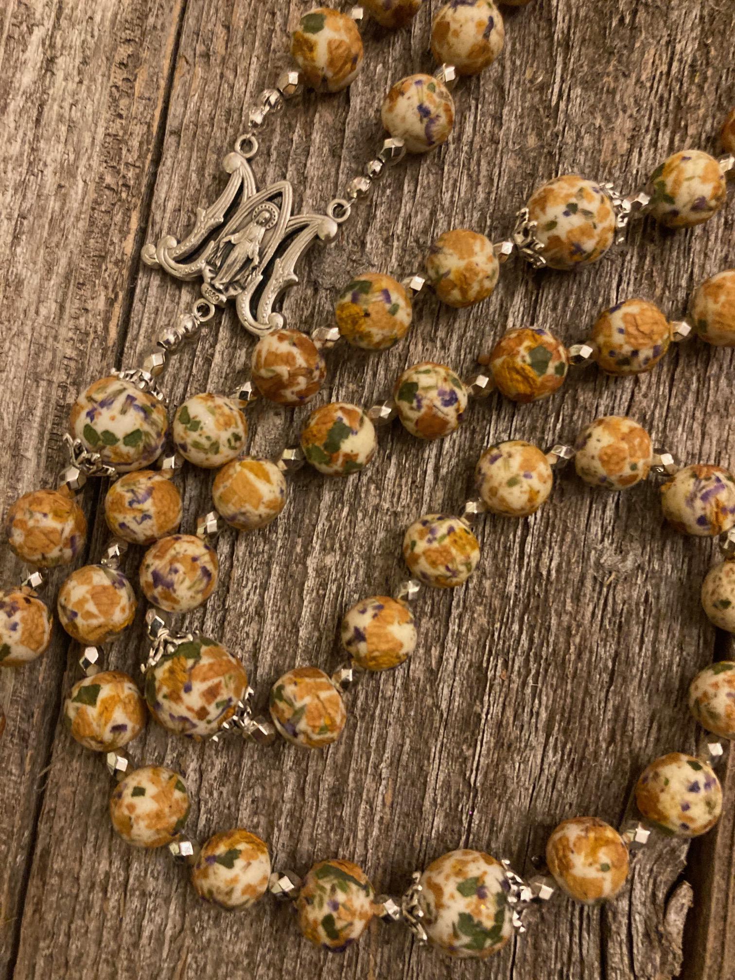 Custom Handmade Dry Flower Full Rosary (using Your Flowers!) - Etsy