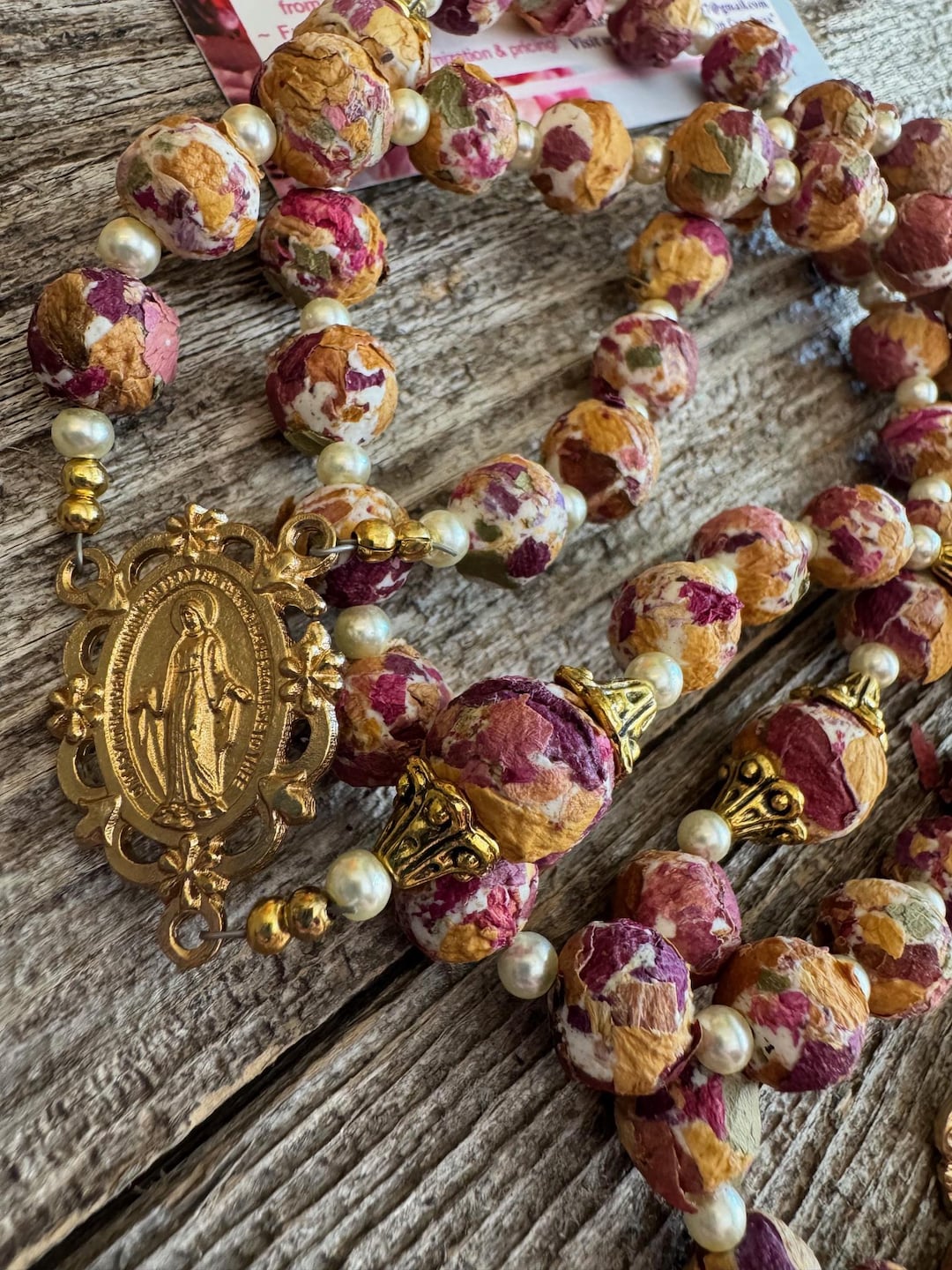 Custom Handmade Dry Flower Full Rosary (using Your Flowers!) - Etsy