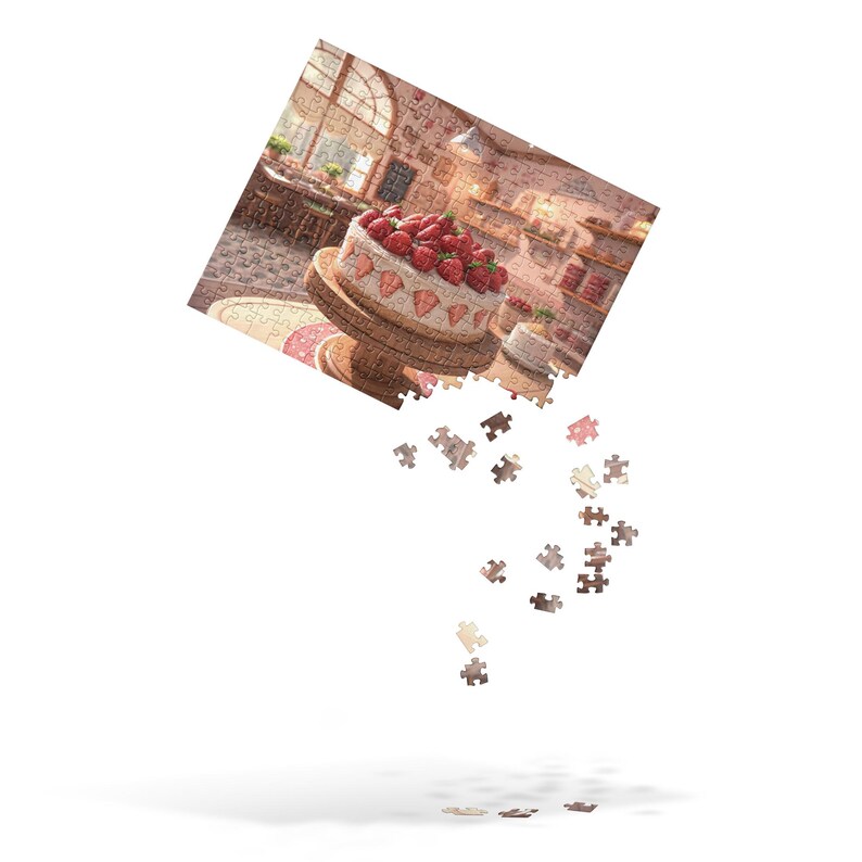 Strawberry Cream Cake Puzzle – Cozy Sweet Bakery Scene, Dessert ...