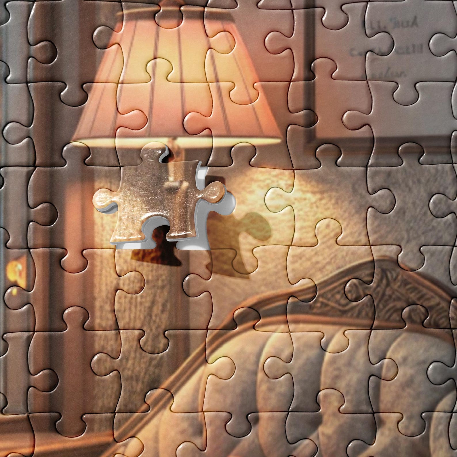 Cozy Reading Nook Jigsaw Puzzle: Moonlit Book Lover Gift - Etsy