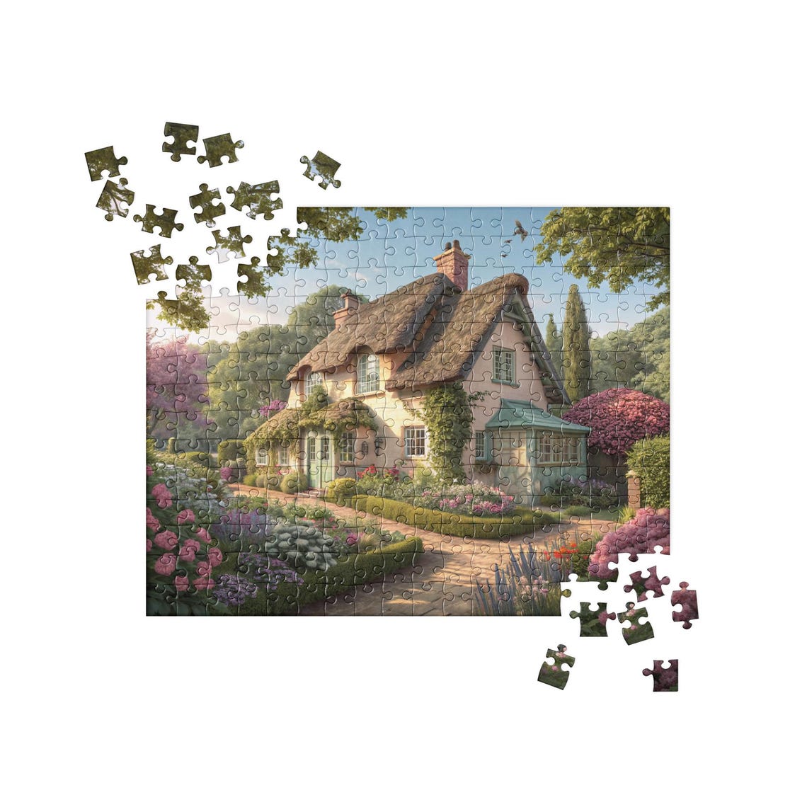 Cozy English Countryside Jigsaw Puzzle – Cottagecore House in the UK ...