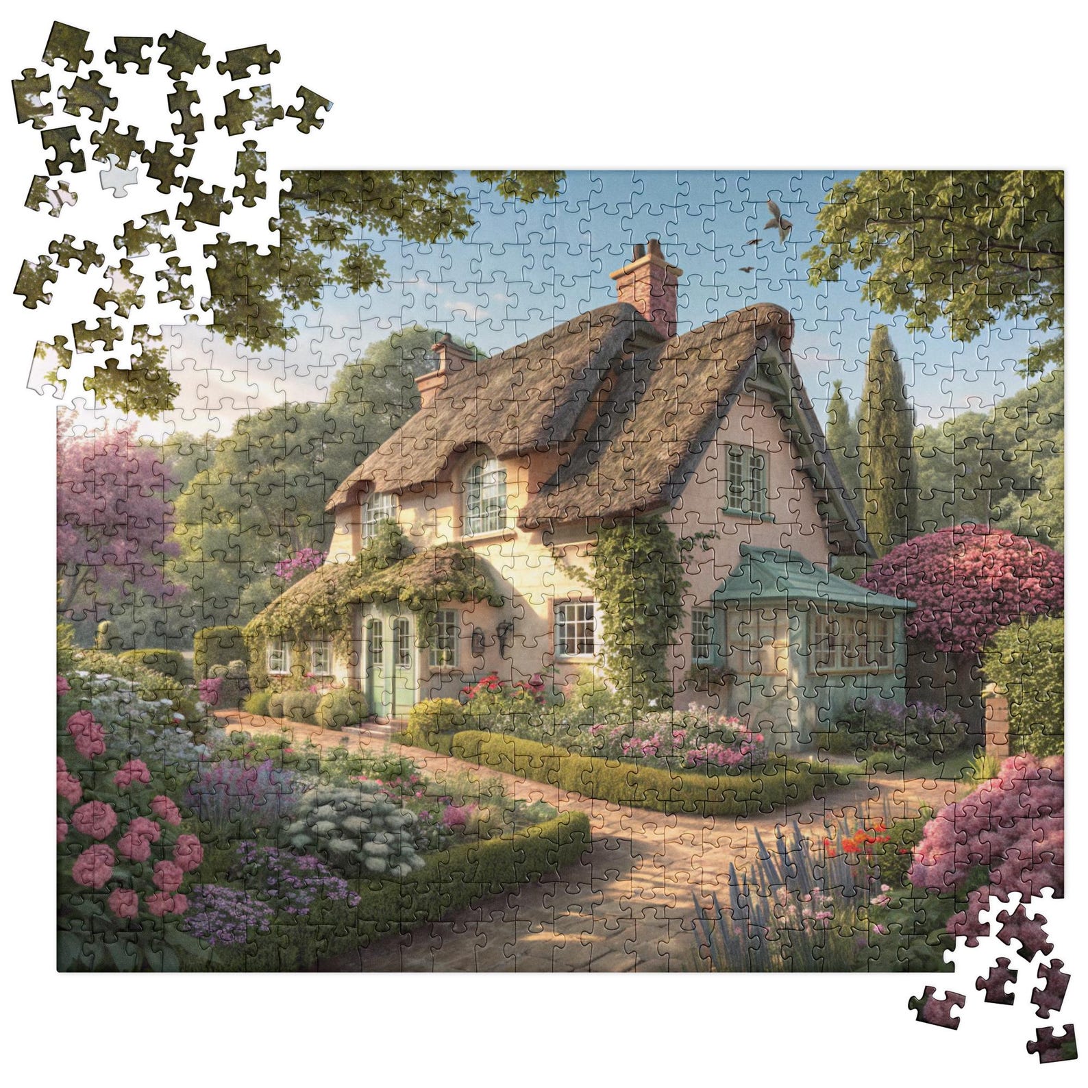 Cozy English Countryside Jigsaw Puzzle – Cottagecore House in the UK ...