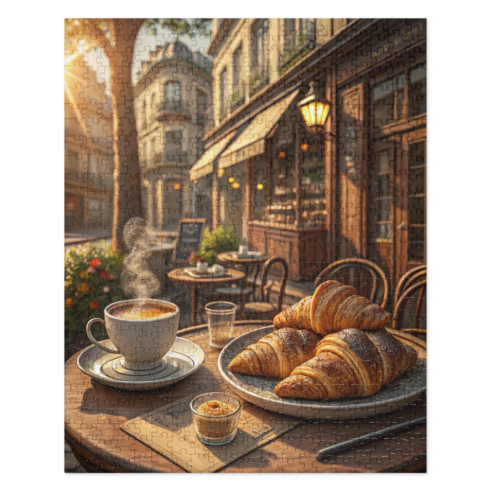 French Café Breakfast Puzzle | Croissants & Coffee in Sunny Paris ...