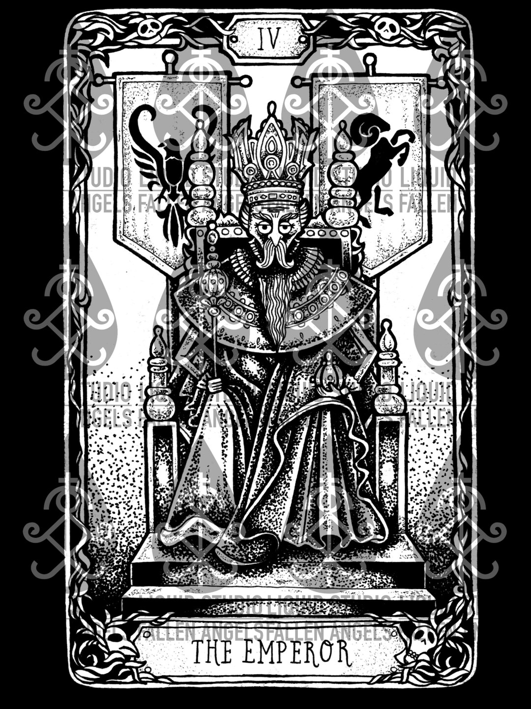 Tarot Card 11 X 17 Print “THE EMPEROR” - Etsy