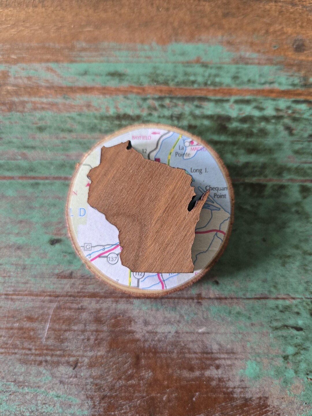 Wisconsin Map Magnet: Wood State Cutout Fridge Decor - Etsy