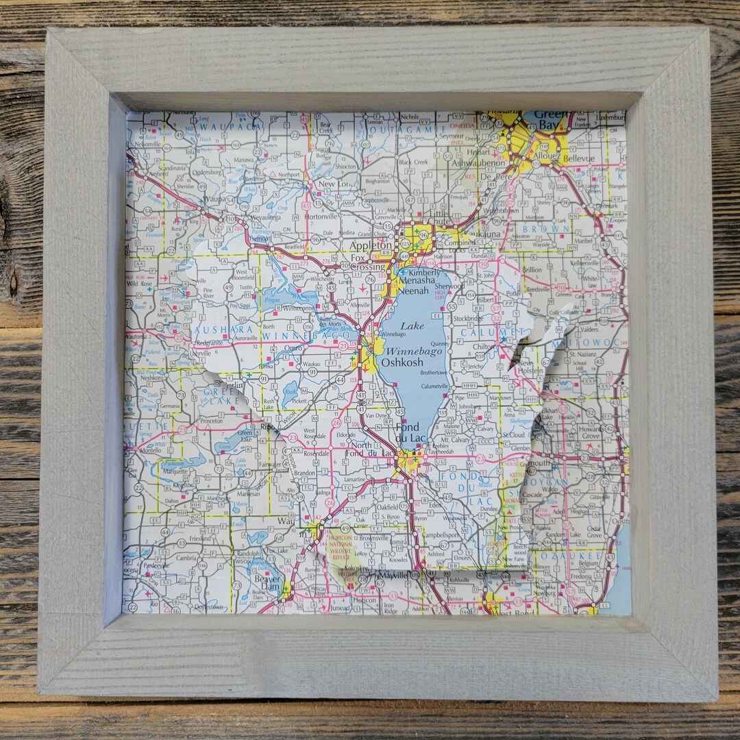 3D State Map Art: Custom Floating Map Decor (8x8 Inch Frame) - Etsy