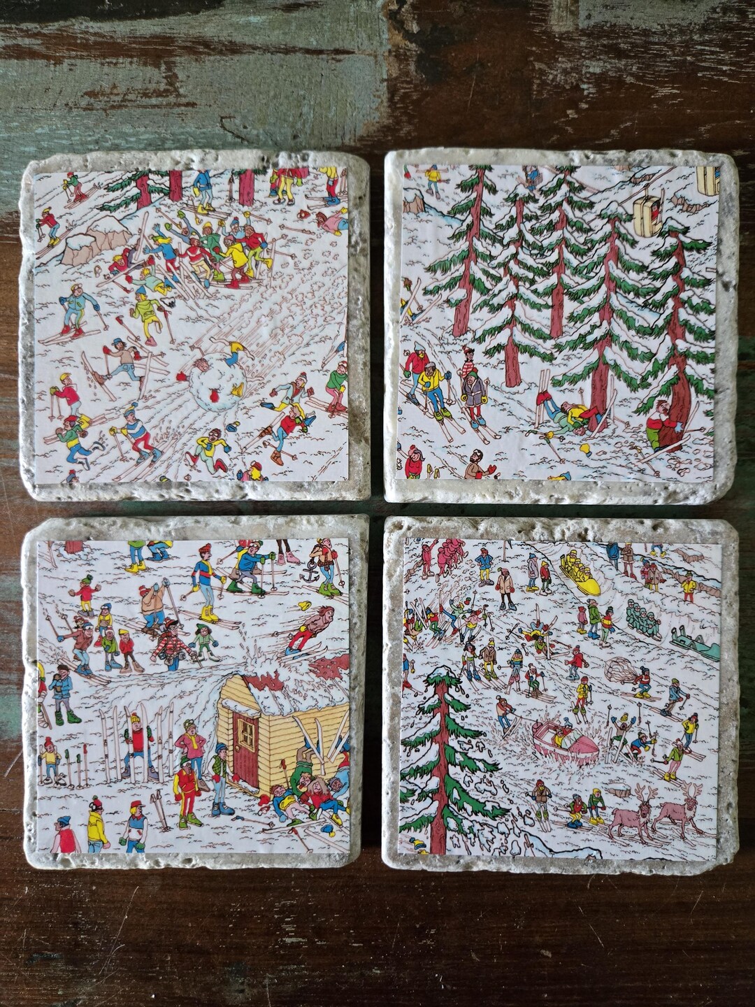 Where's Waldo Drink Coasters - Where's Waldo - Drink Coaster Set ...