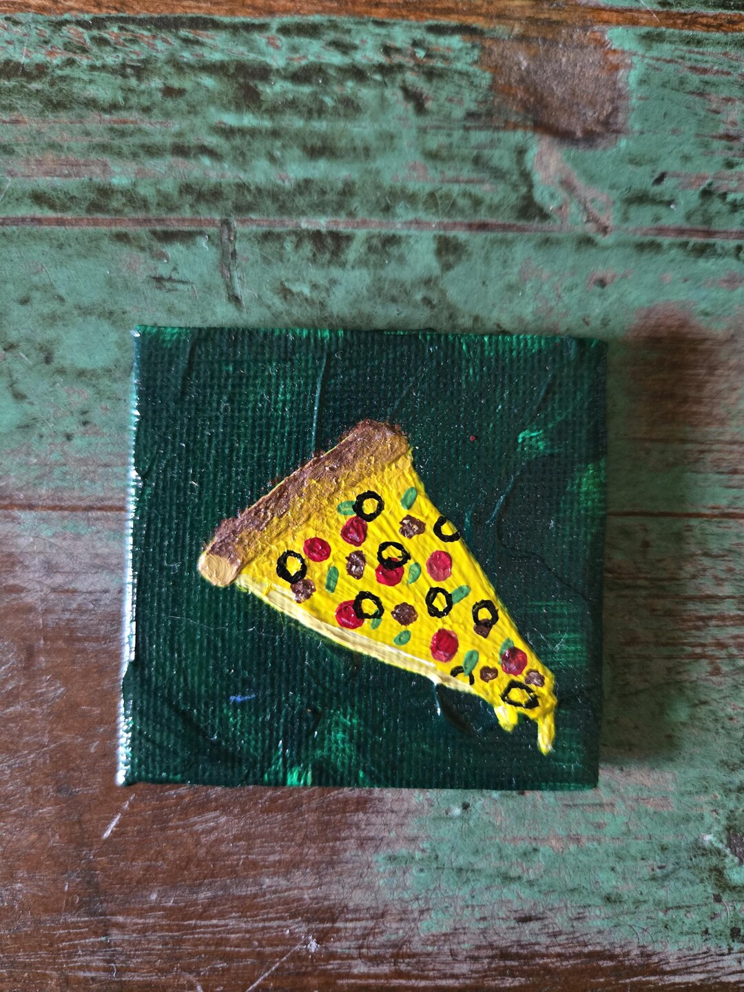 Pizza Magnet - Hand Painted Magnet - Pizza - Fridge Magnet - Kitchen ...