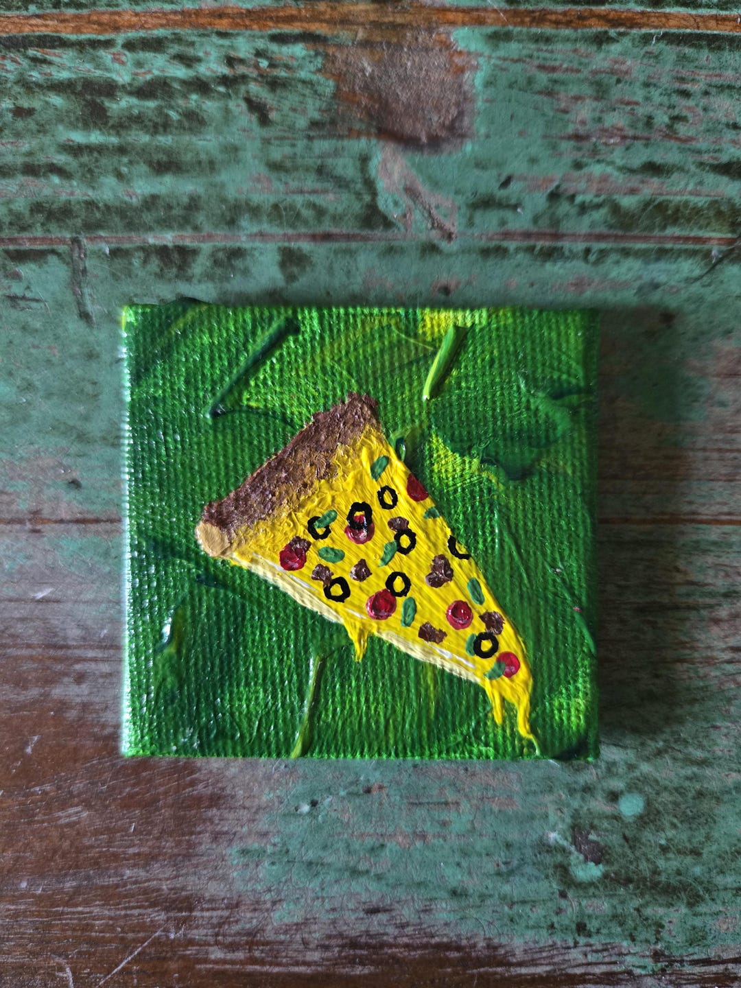 Pizza Magnet - Hand Painted Magnet - Pizza - Fridge Magnet - Kitchen ...