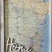 1974 Vintage Wisconsin Map in White Picture Frame - Etsy