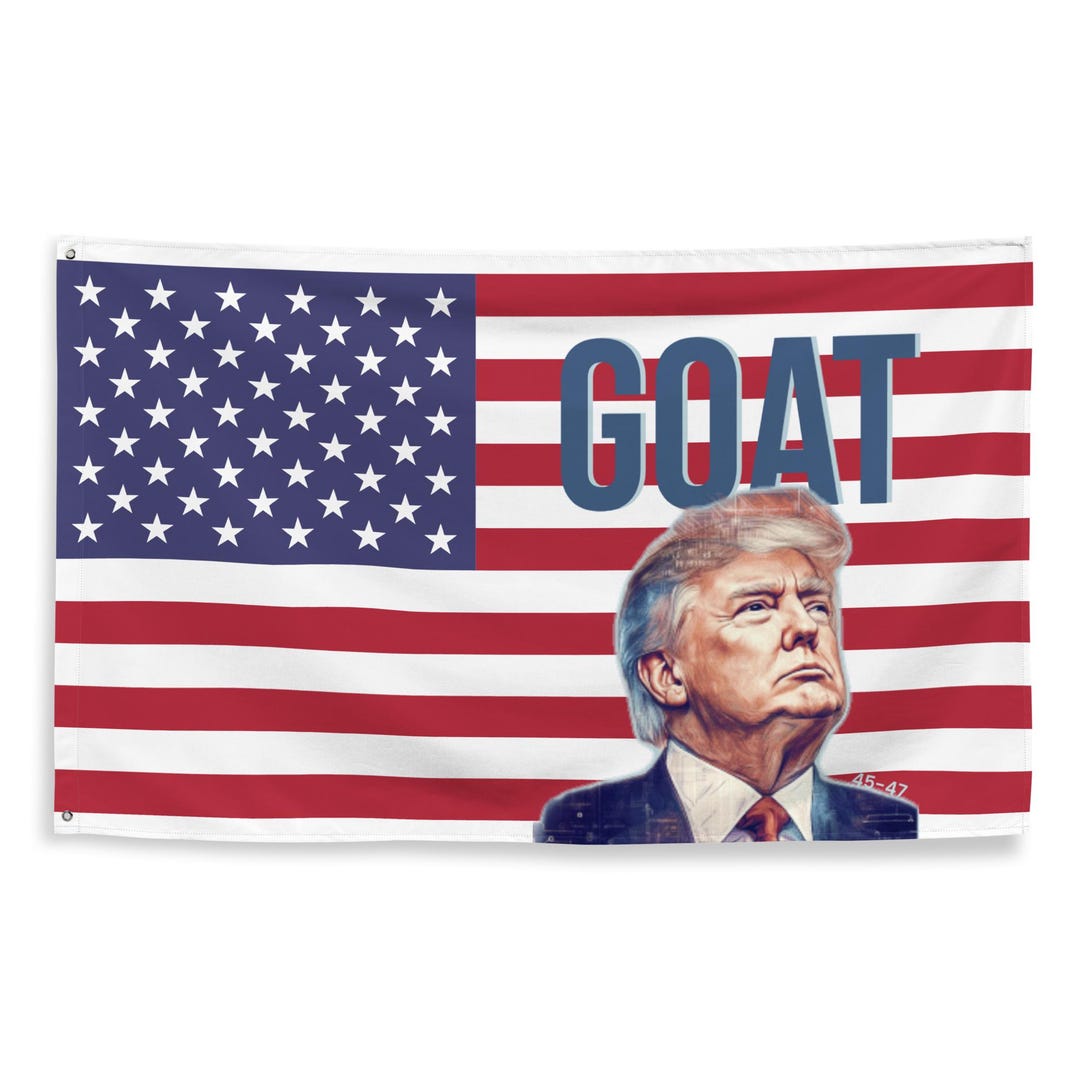 TRUMP GOAT American Flag - Etsy