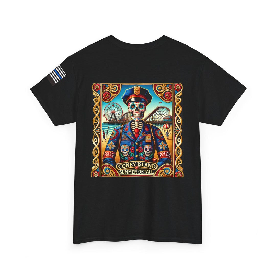 NYPD Coney Island Detail Day of the Dead - Etsy