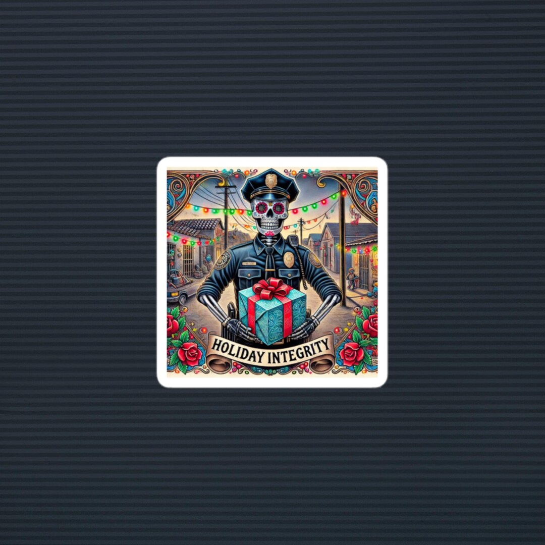 NYPD Holiday Integrity Day of the Dead Sticker - Etsy