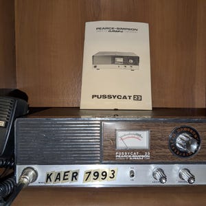Vintage Pearce-simpson Pussycat 23 Base Station CB Radio & Microphone ...