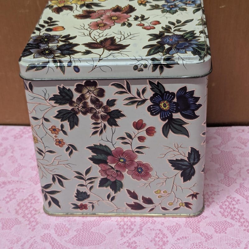 Floral Tin Box - Etsy