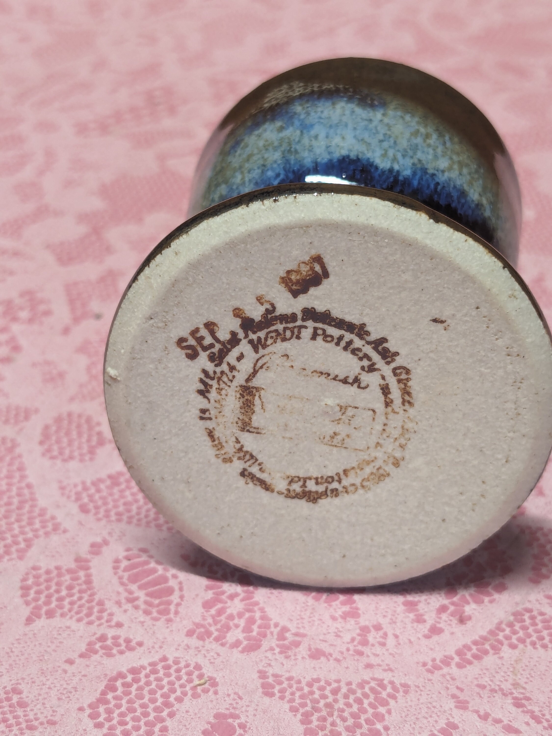 Vintage Wendt Art Pottery Mount St. Helens Egg Cup With Volcanic Ash ...