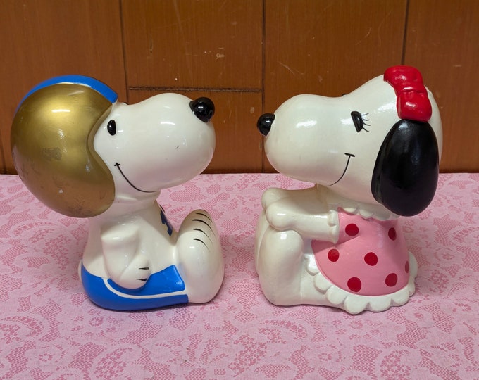 Early Vintage Peanuts© Character Banks Snoopy and Belle 1958 1966 - Etsy
