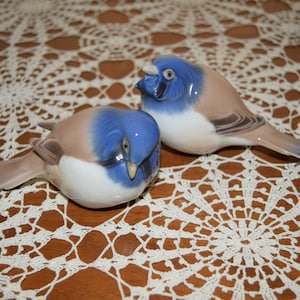 Bing & Grondahl Titmouse Bird Figurines 1633 Optimist 1635 Pessimist ...