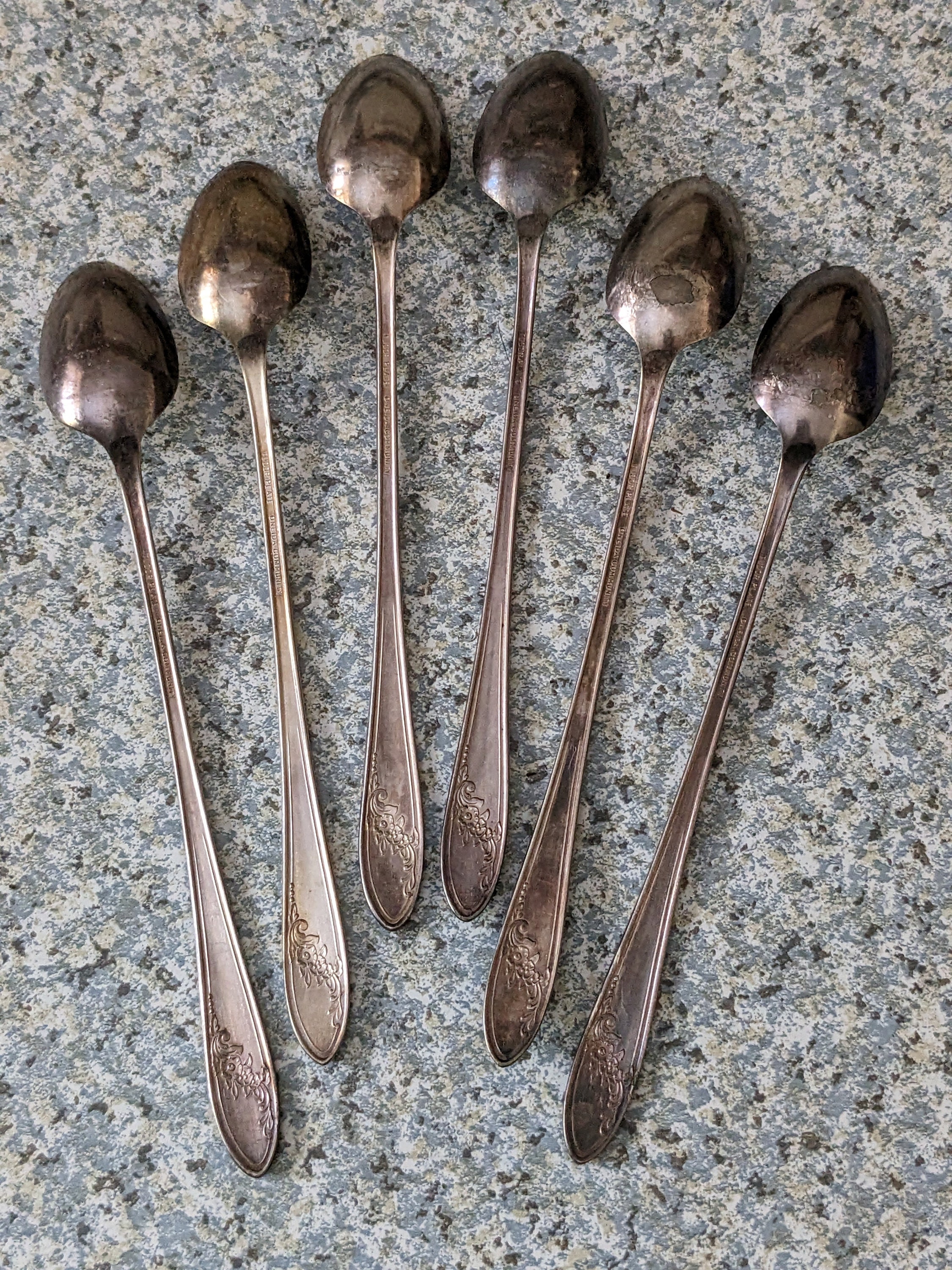 Iced Tea Spoons Queen Bess II silverplate 1946 by ONEIDA - Etsy