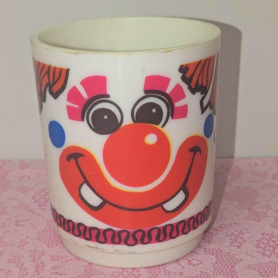 Vintage Clown Souvenir 269 Kids Plastic 8oz Cup or Mug - Made by Deka ...