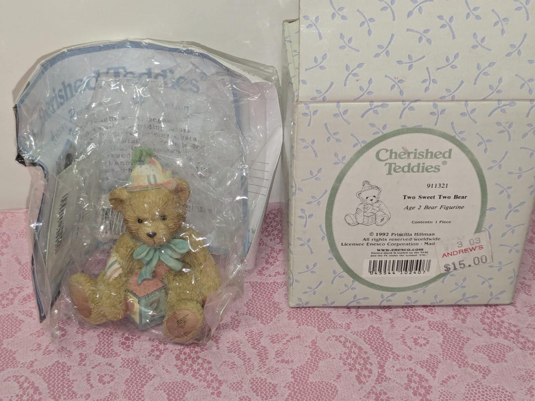 Vintage Enesco Precious Moments Cherished Teddies Birthday Bear ...