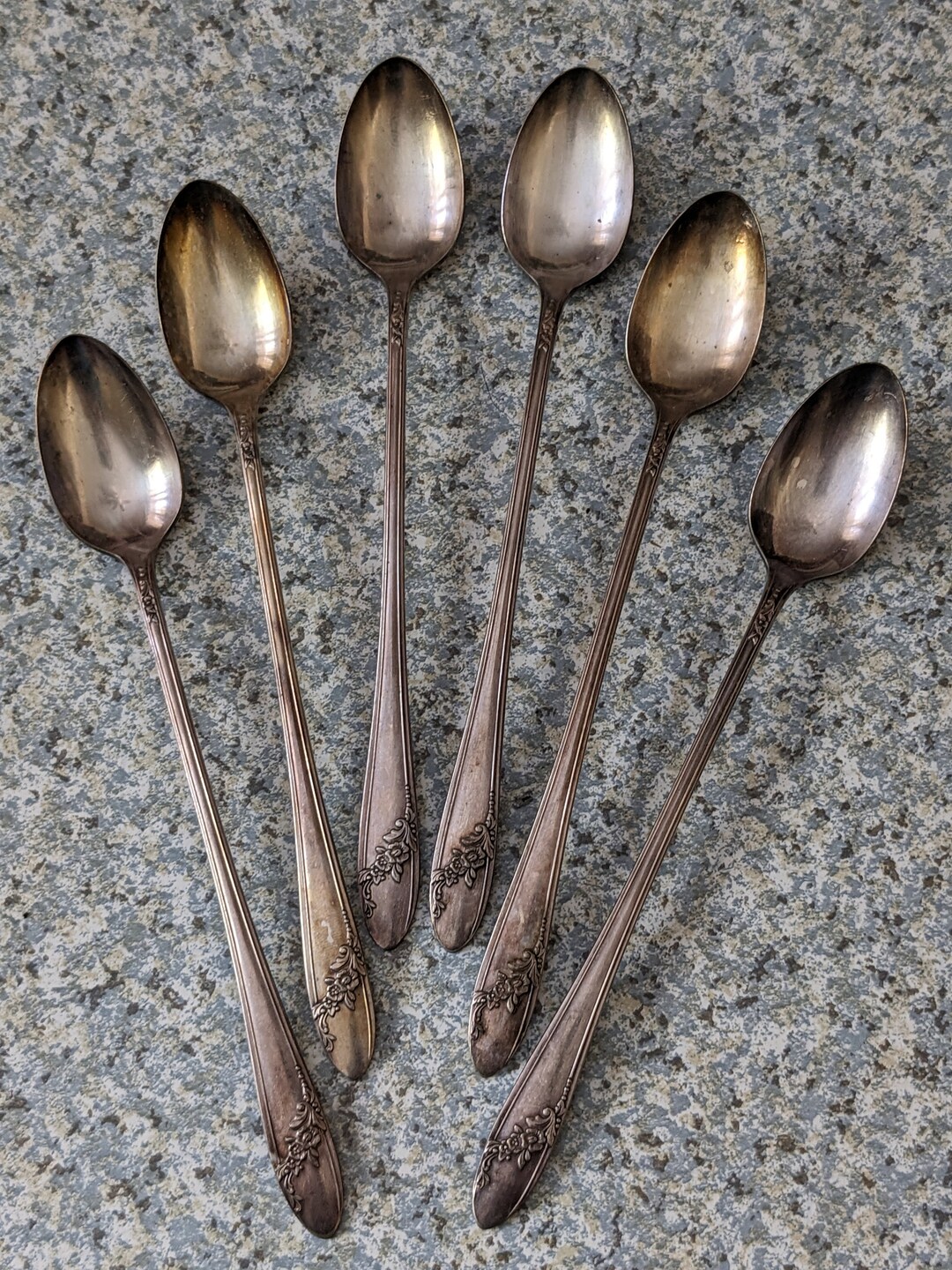 Iced Tea Spoons Queen Bess II silverplate, 1946 by ONEIDA SILVER - Etsy