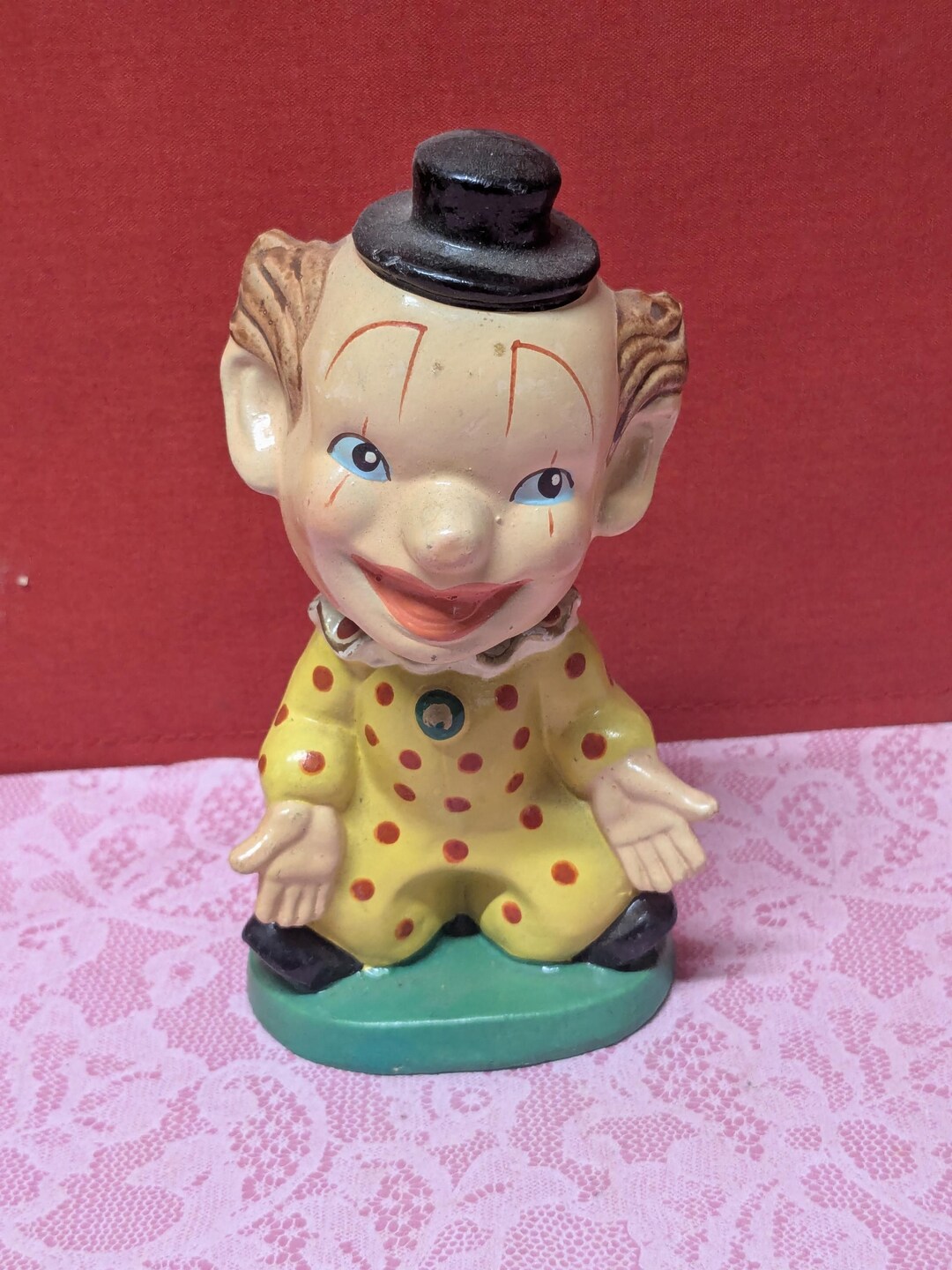 Vintage Clown Bobblehead Doll - Made in JAPAN - Etsy