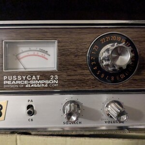 Vintage Pearce-simpson Pussycat 23 Base Station CB Radio & Microphone ...