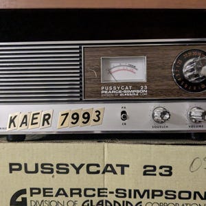 Vintage Pearce-simpson Pussycat 23 Base Station CB Radio & Microphone ...
