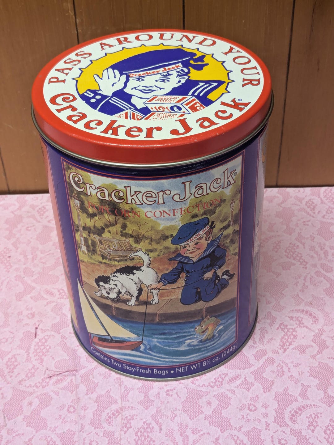 Vintage Collectible Classic Cracker Jack® Popcorn Confection Tin - 1992 ...