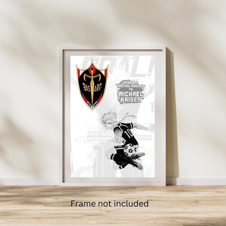 Blue Lock, Michael Kaiser Poster, Anime Wall Art, Manga Poster, Blue ...