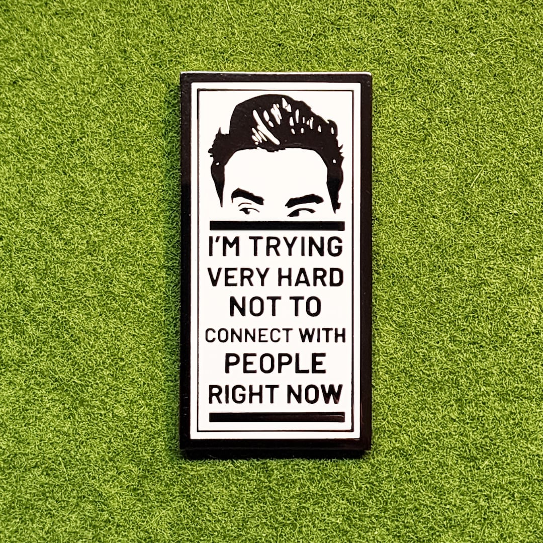 Schitt's Creek David Rose 2" Enamel Pin (white) - Etsy