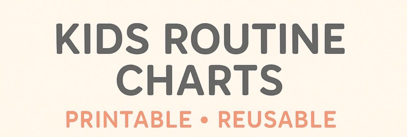 Kids Routine Chart Printable | Morning & Bedtime Routine | Chore Chart ...