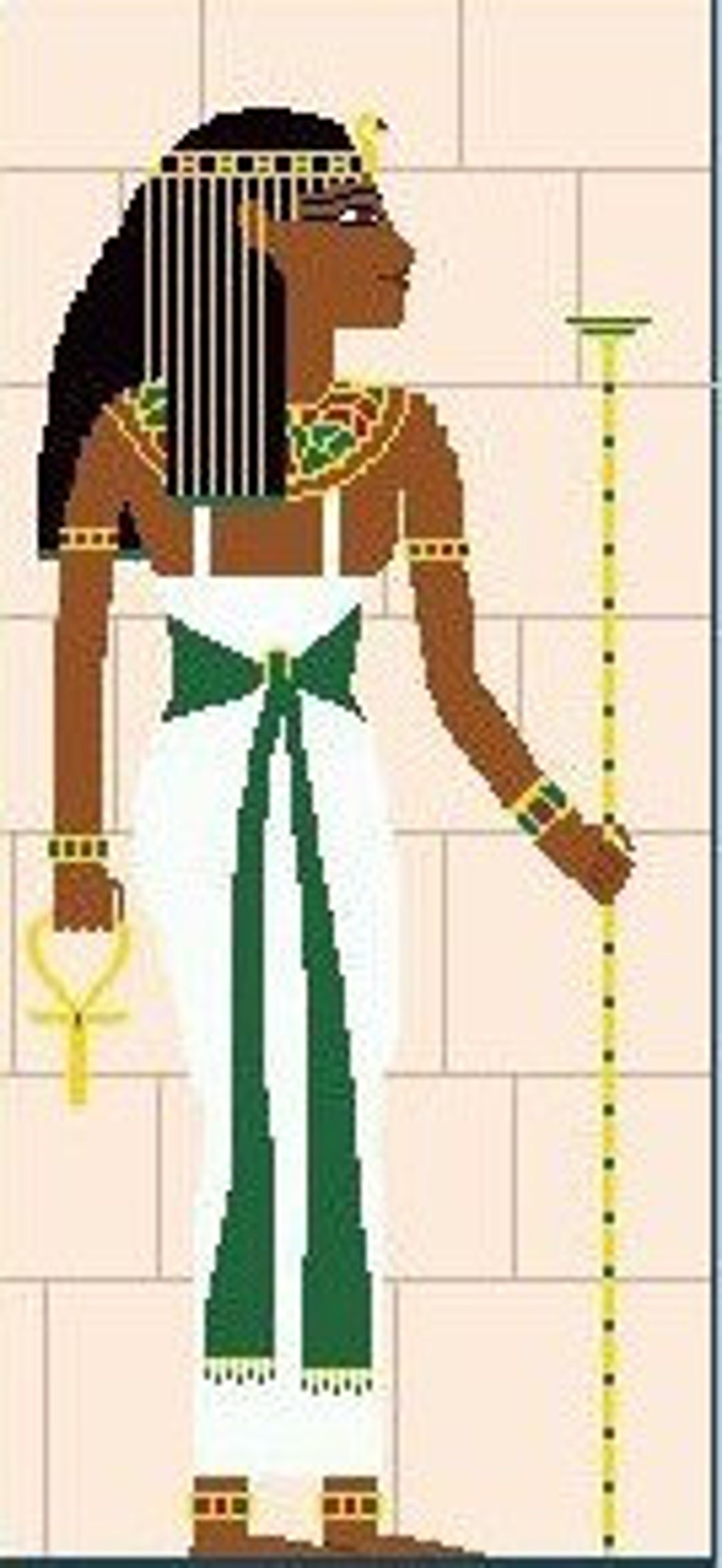 Egyptian Cleopatra - Needlepoint or Cross Stitch Pattern Design Chart ...