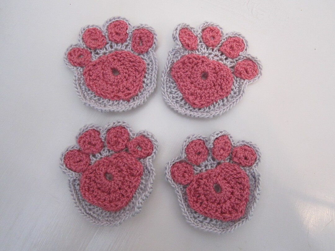 Cat Paw Appliques in Grey - Etsy