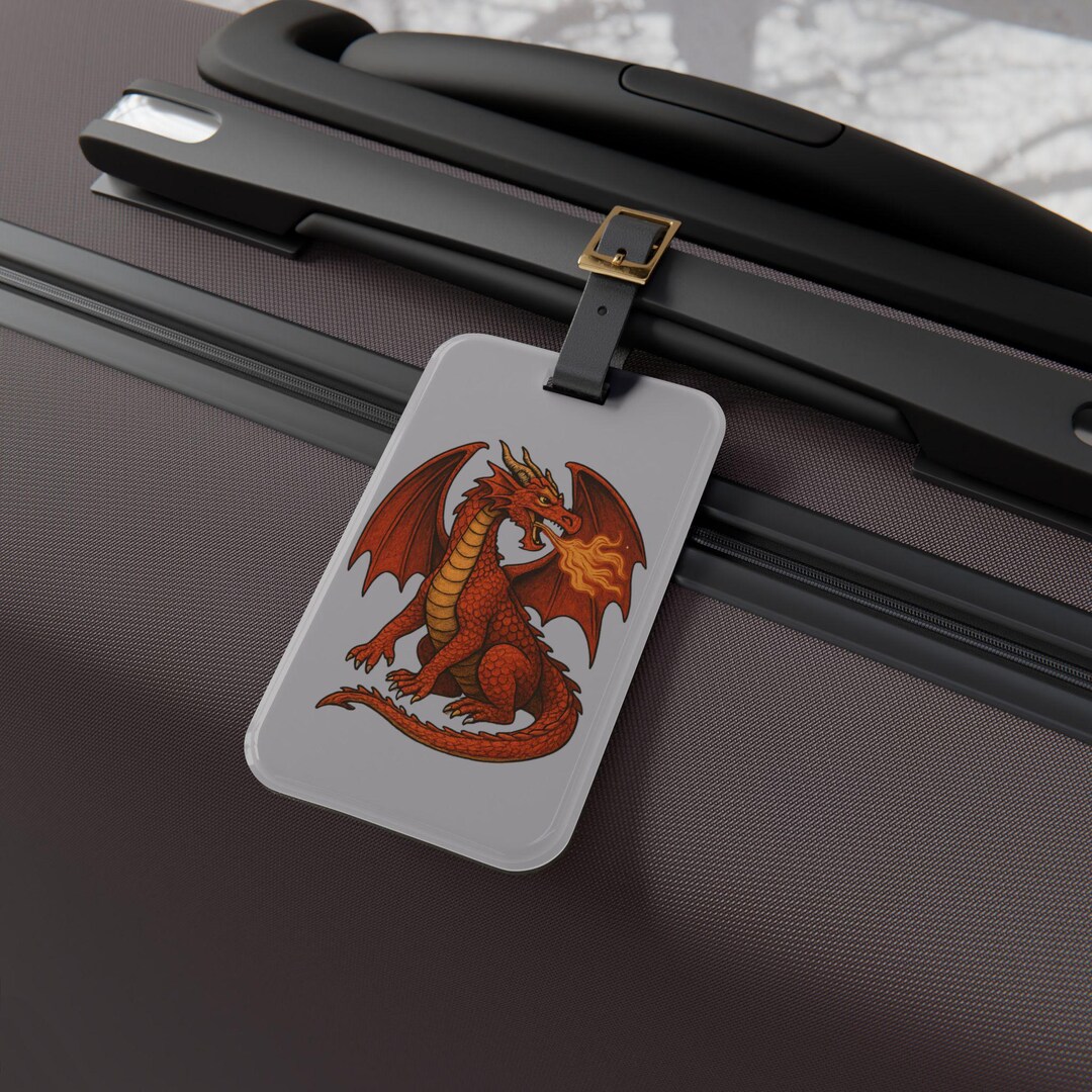 Dragon Design Luggage Tag, Travel Accessories, Personalized Gifts for ...