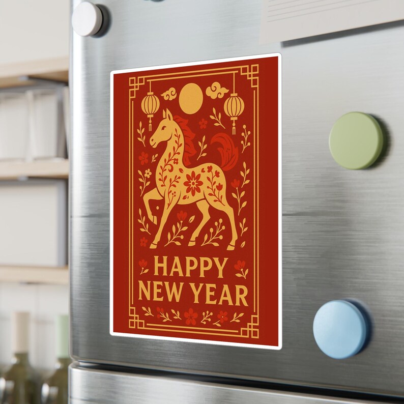Year of the Horse Vinyl Decal, Lunar New Year Decor - Etsy