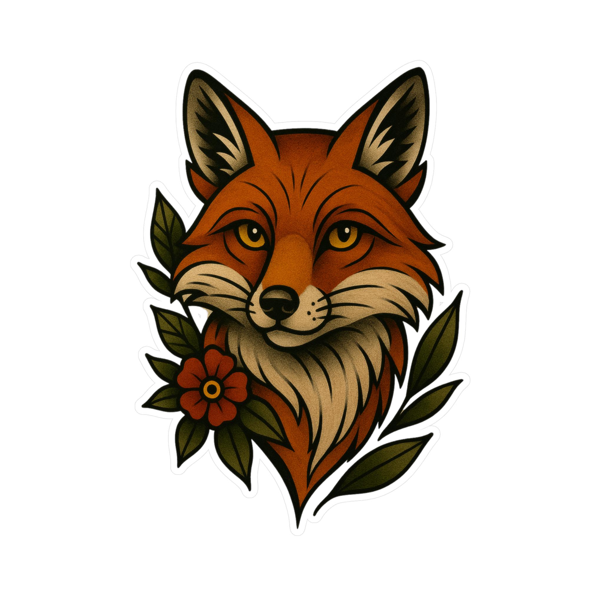 Charming Fox Vinyl Decal, Nature Stickers, Animal Art - Etsy