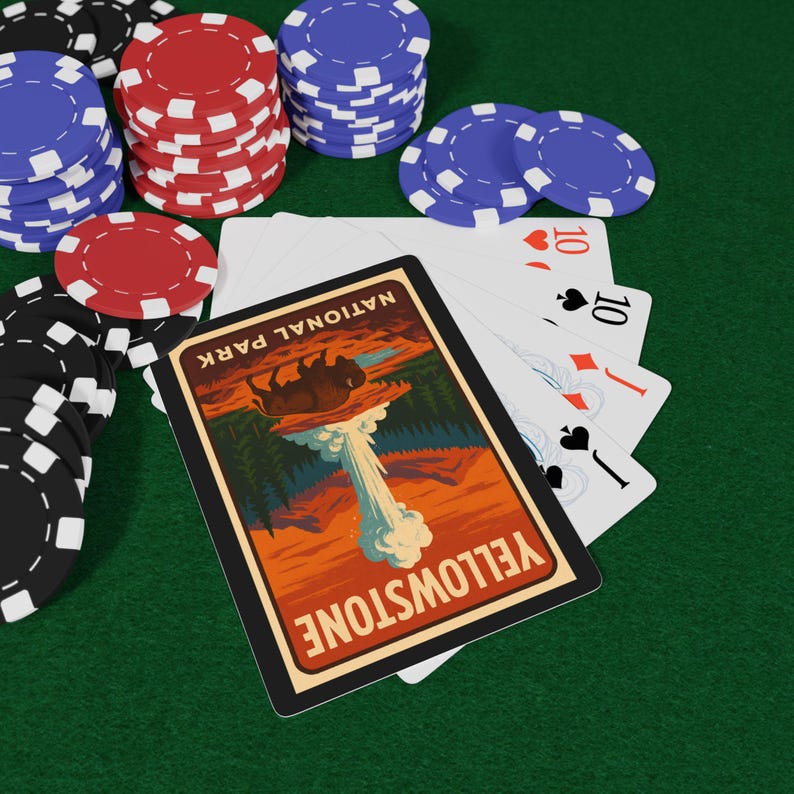 Playing Cards, Yellowstone National Park Gift, Outdoor Adventure Game ...