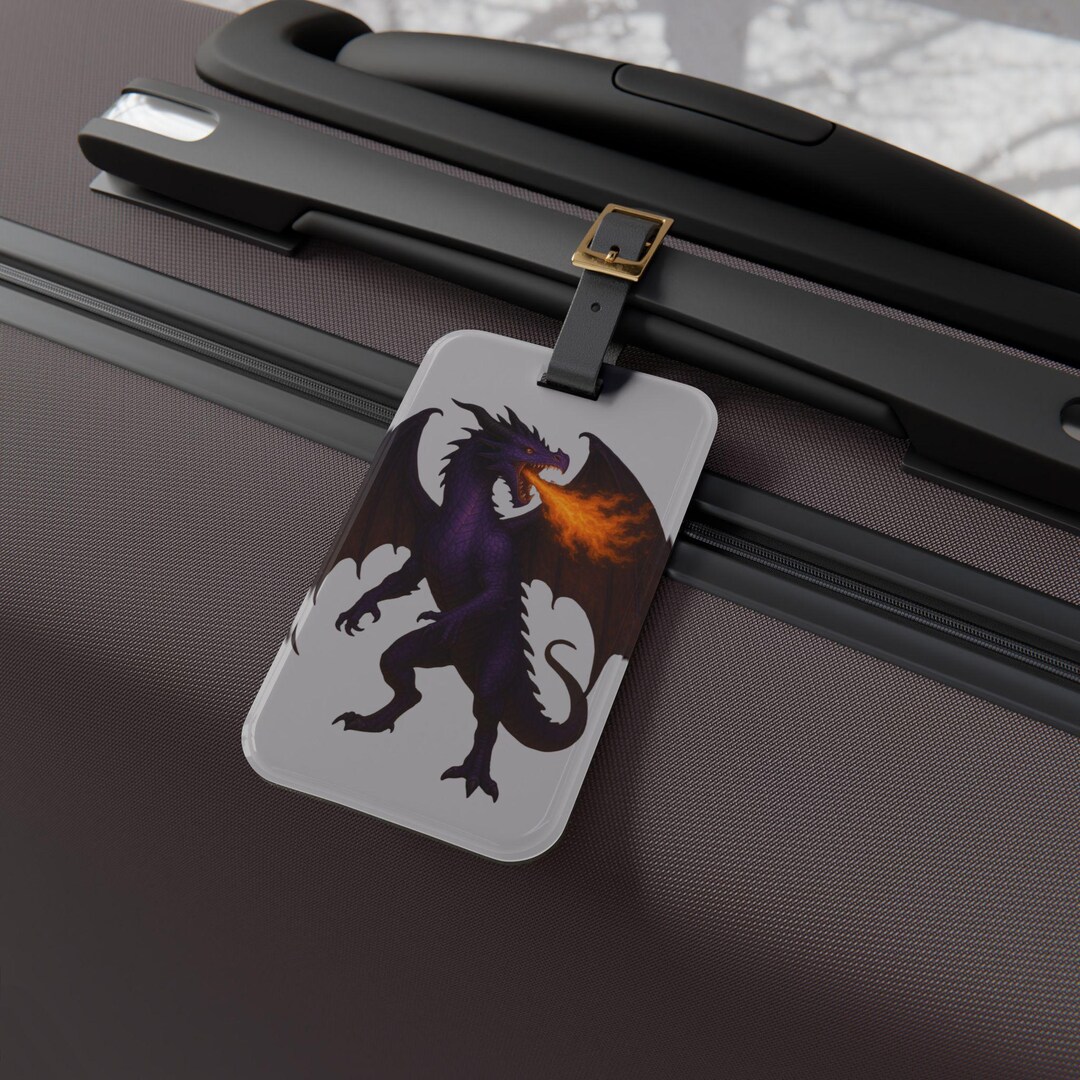 Fantasy Dragon Luggage Tag – Adventure Travel Accessory - Etsy