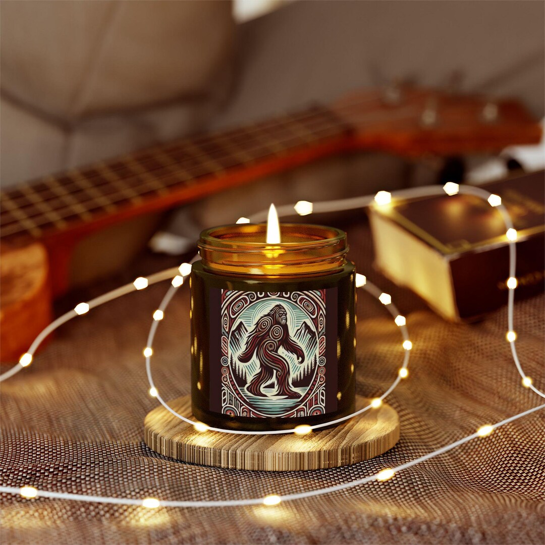 Sasquatch Scented Candle: Coconut Apricot Wax, Pacific Northwest Decor ...