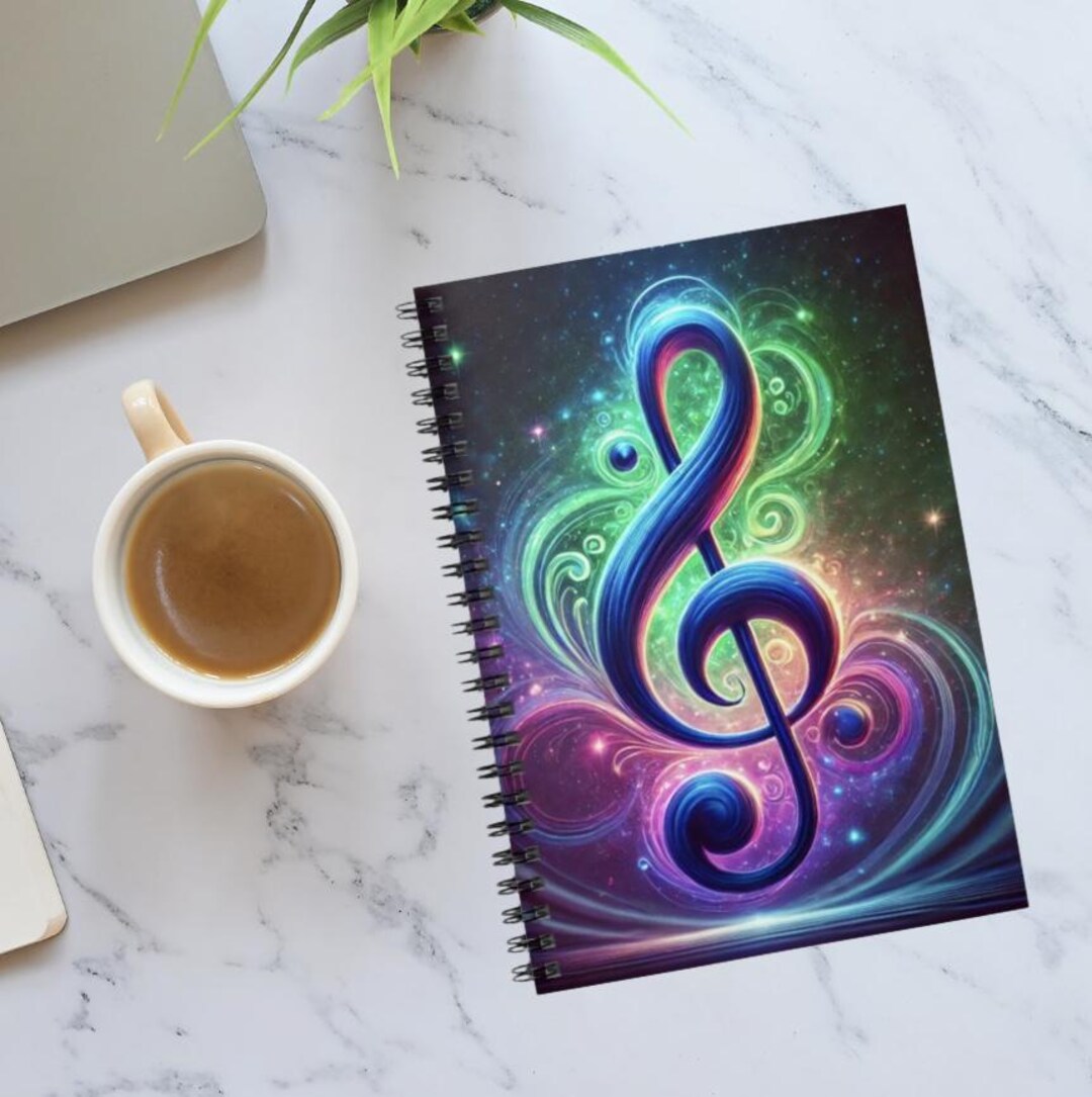 Treble Clef Music Journal: Spiral Notebook - Etsy